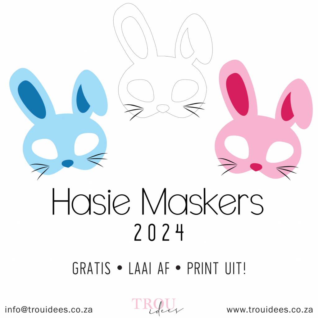 Hasie Maskers | Trou Idees