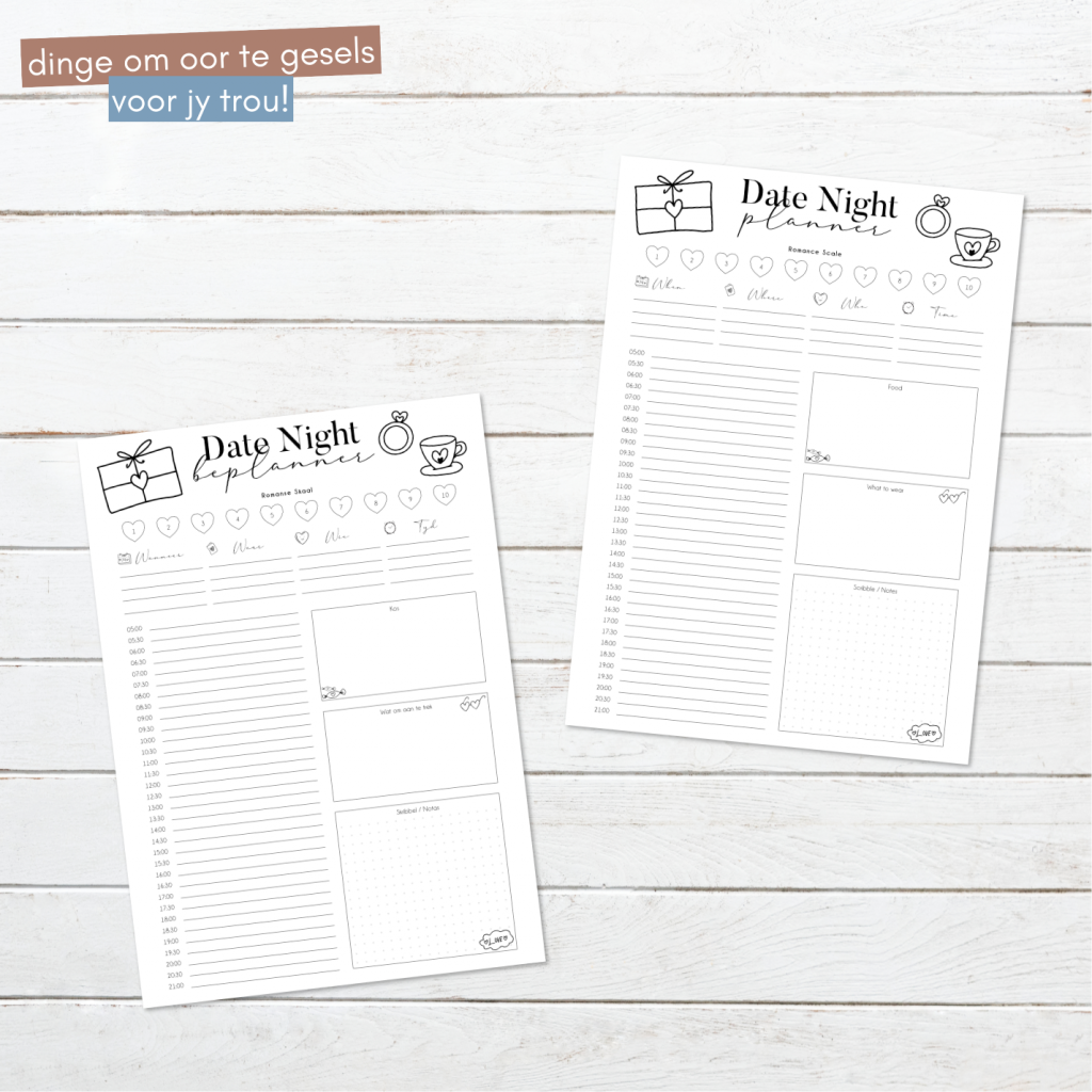 Date Night Planner | Trou Idees
