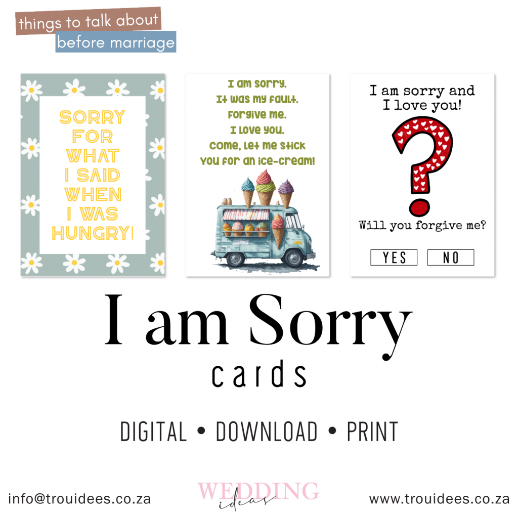 I am Sorry cards | Trou Idees