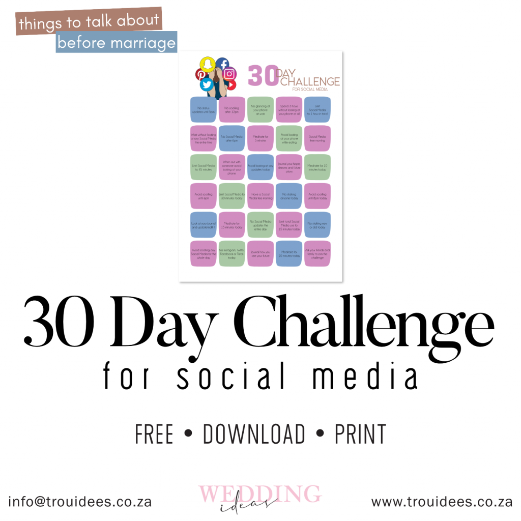 30 Day Challenge for Social Media | Trou Idees